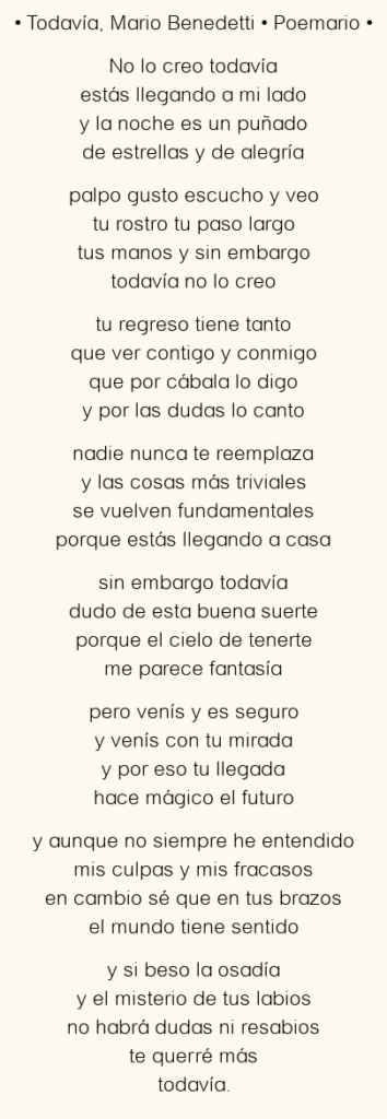 Análisis profundo del poema 'Todavía' de Mario Benedetti: Descubre sus ...