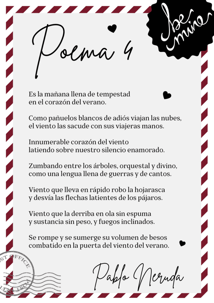 Delicadeza y pasión: Explorando el poema 4 de Pablo Neruda - Poemas Blog