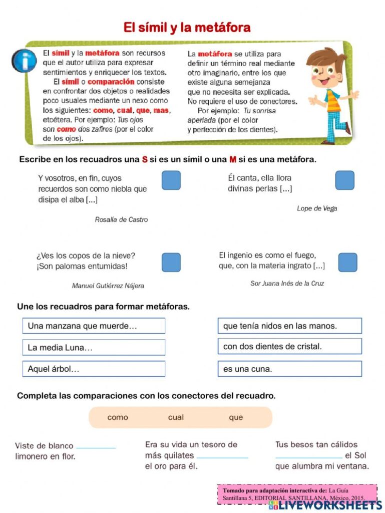 Ejercicios de Simil, Metáfora y Personificación: Descubre el Poder de ...