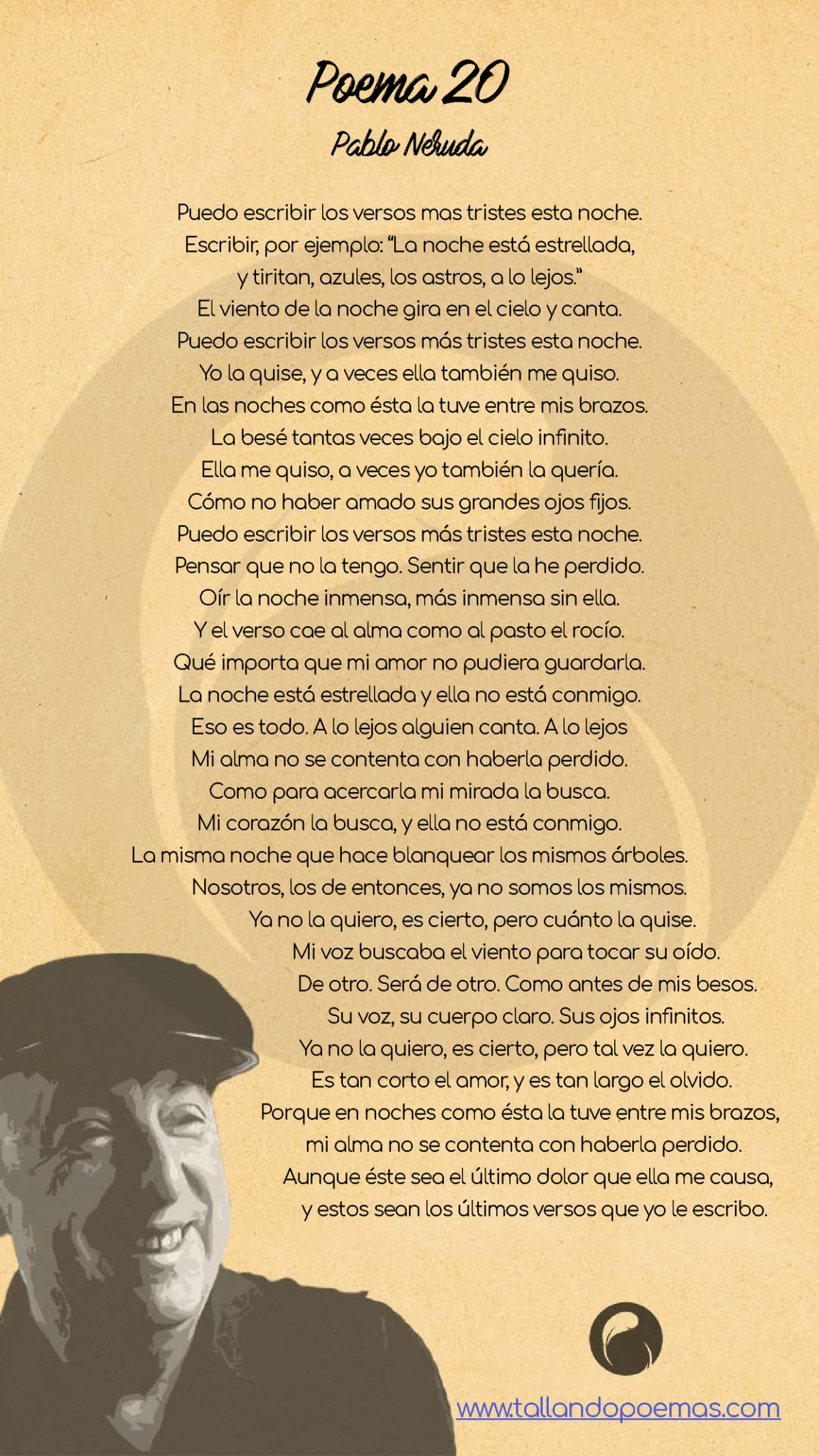 Pablo Neruda: Descarga el poema 20 completo en PDF y sumérgete en su ...