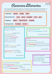 Un viaje literario: Ejercicios de recursos literarios para estudiantes ...